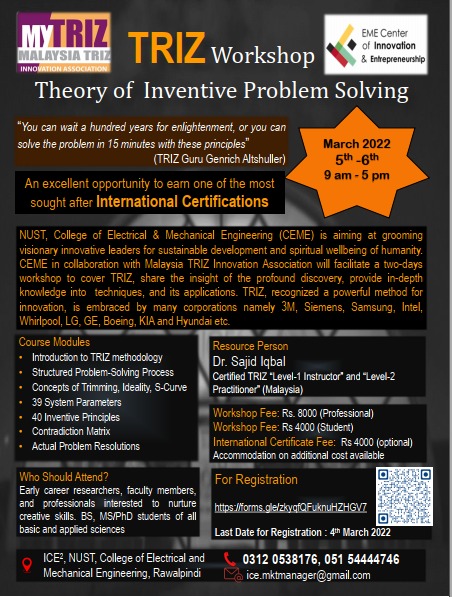 TRIZ Association- 2-day TRIZ level-1 WORKSHOP – Financial Aid and ...