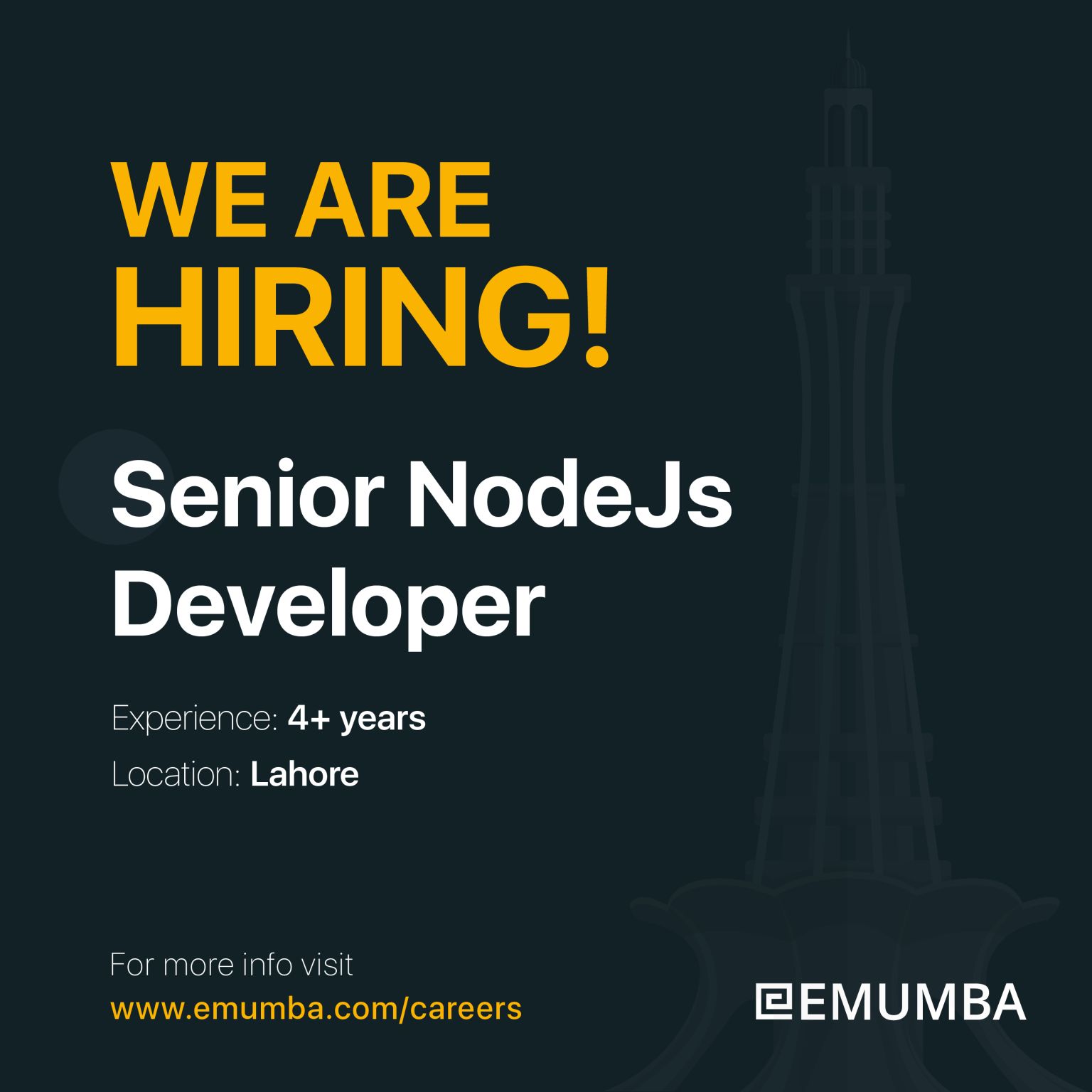 Emumba- Hiring Talented Frontend/Backend Engineers – Lahore – Financial Aid and Career Services