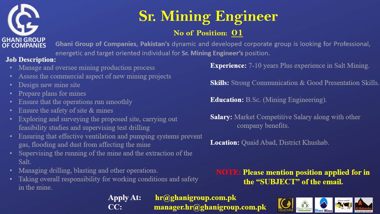 Job add for mining engineer – Financial Aid and Career Services