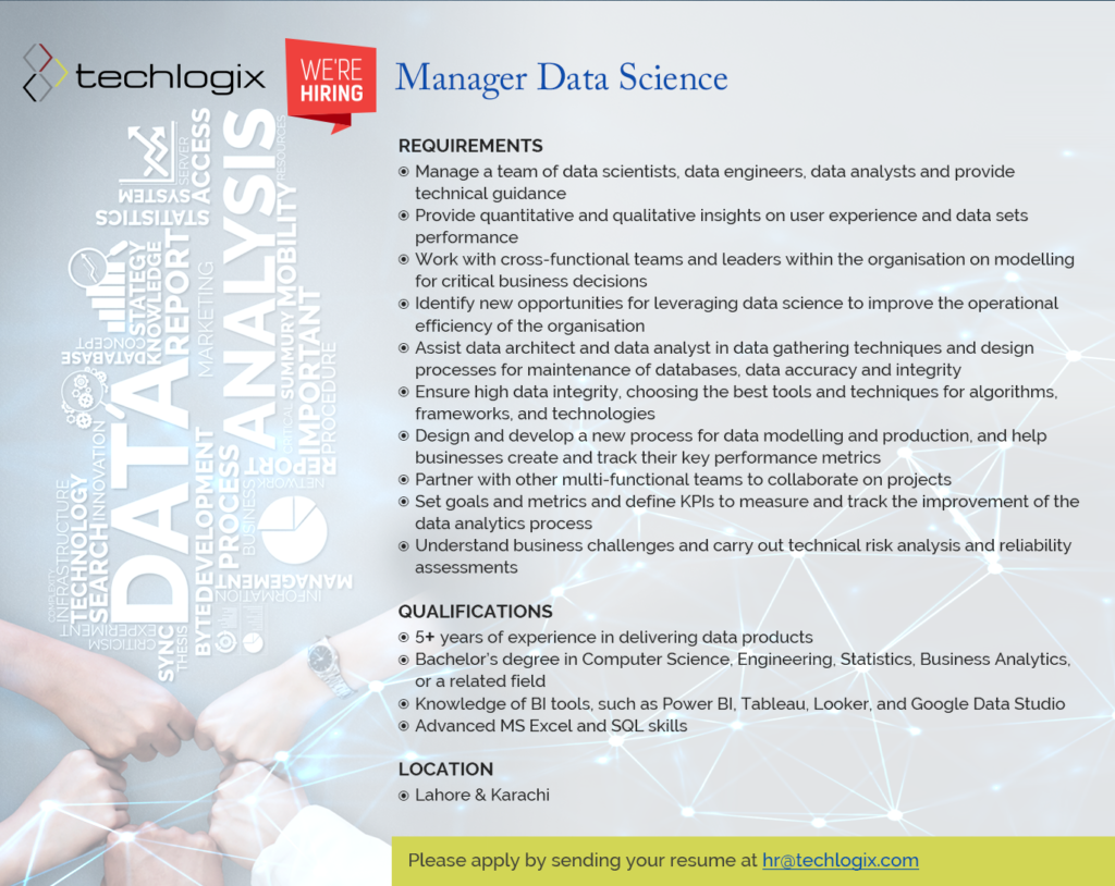 Job Ad – Manager – Data Science – Financial Aid and Career Services