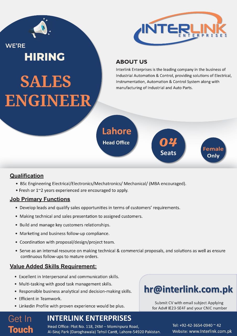Electrical, Electronics, Mechatronics Engineers recruitment for internship and entry-level ...