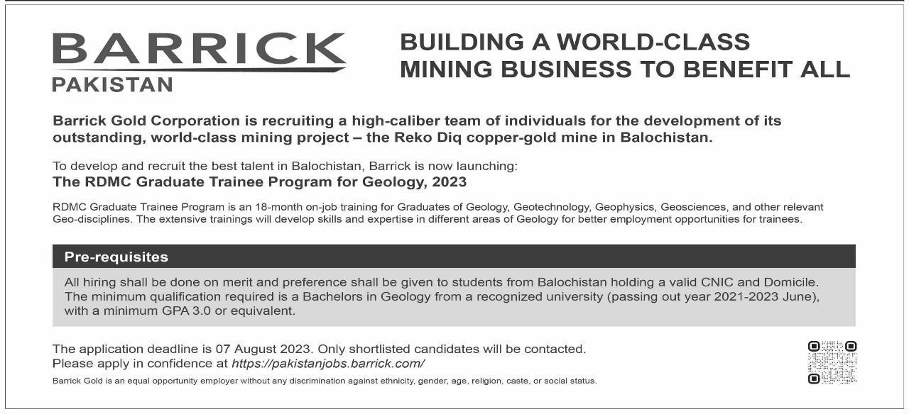 “Graduates Trainee Program-Geology-2023 – Financial Aid and Career Services